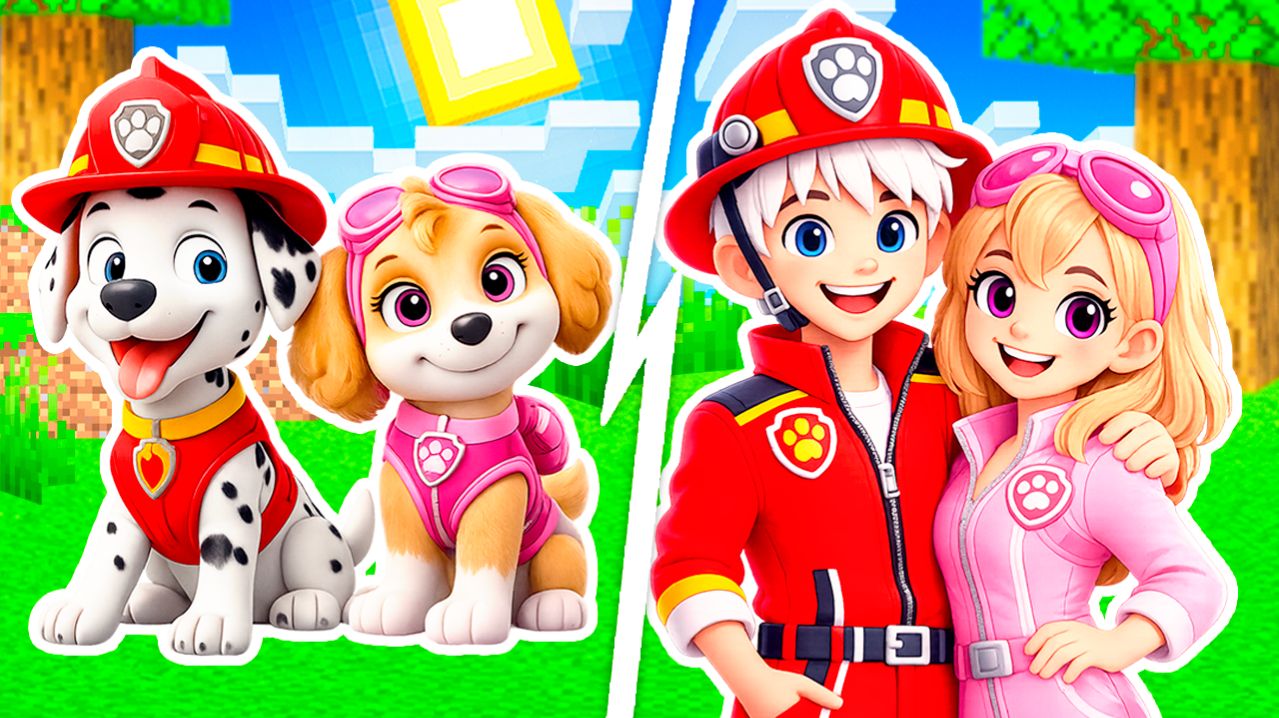 МАРШАЛ и СКАЙ СТАЛИ ЛЮДЬМИ ЩЕНЯЧИЙ ПАТРУЛЬ ПРЕВРАЩЕНИЯ В МАЙНКРАФТ