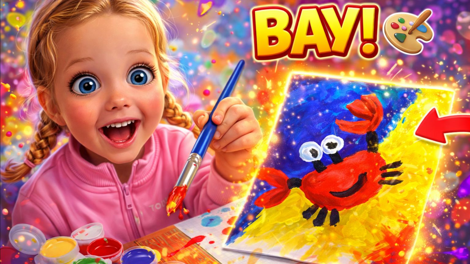 🎨 Детский мастер-класс по рисованию — Беатрис рисует красками