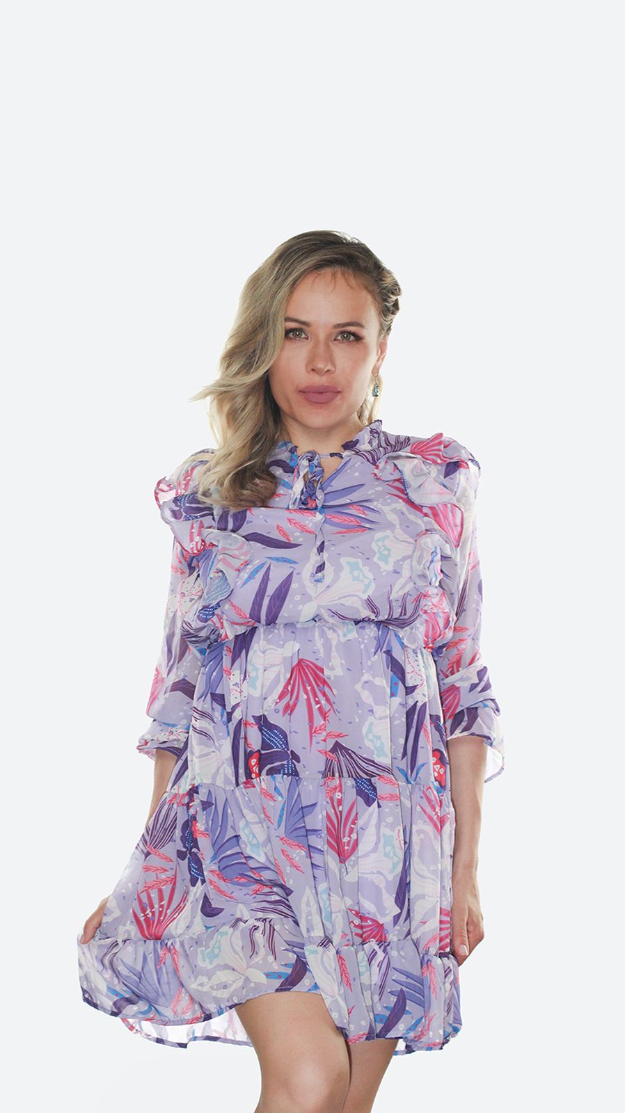 Легкое платье из шифона "Пятый элемент"