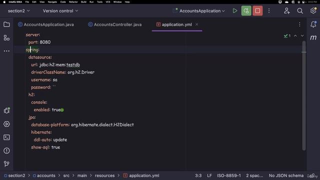 9. Configuring H2 DB & YAML properties