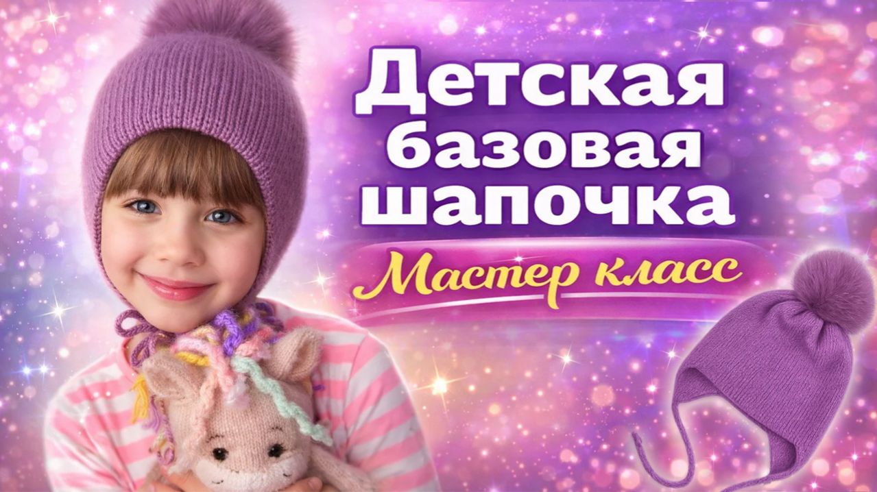 Мастер класс. Детская базовая, двойная шапочка.