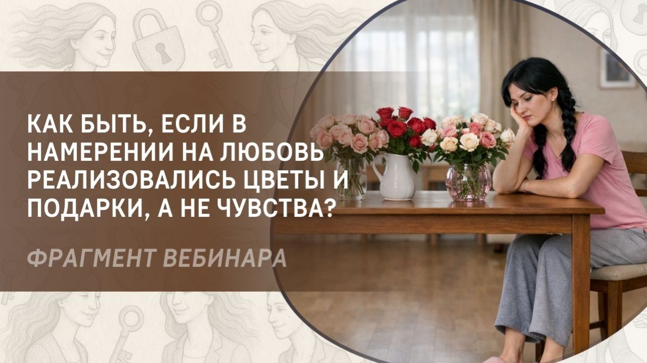 Как быть, если в намерении на любовь реализовались цветы и подарки, а не чувства? Фрагмент вебинара