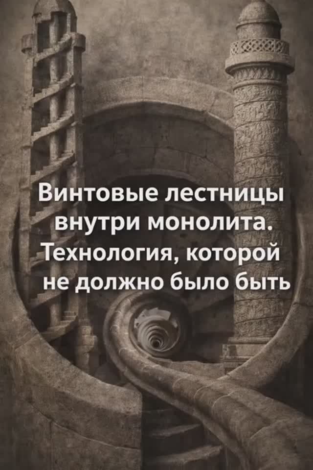 Винтовые лестницы внутри монолита. Технология которой не должно было быть. Часть 1/2