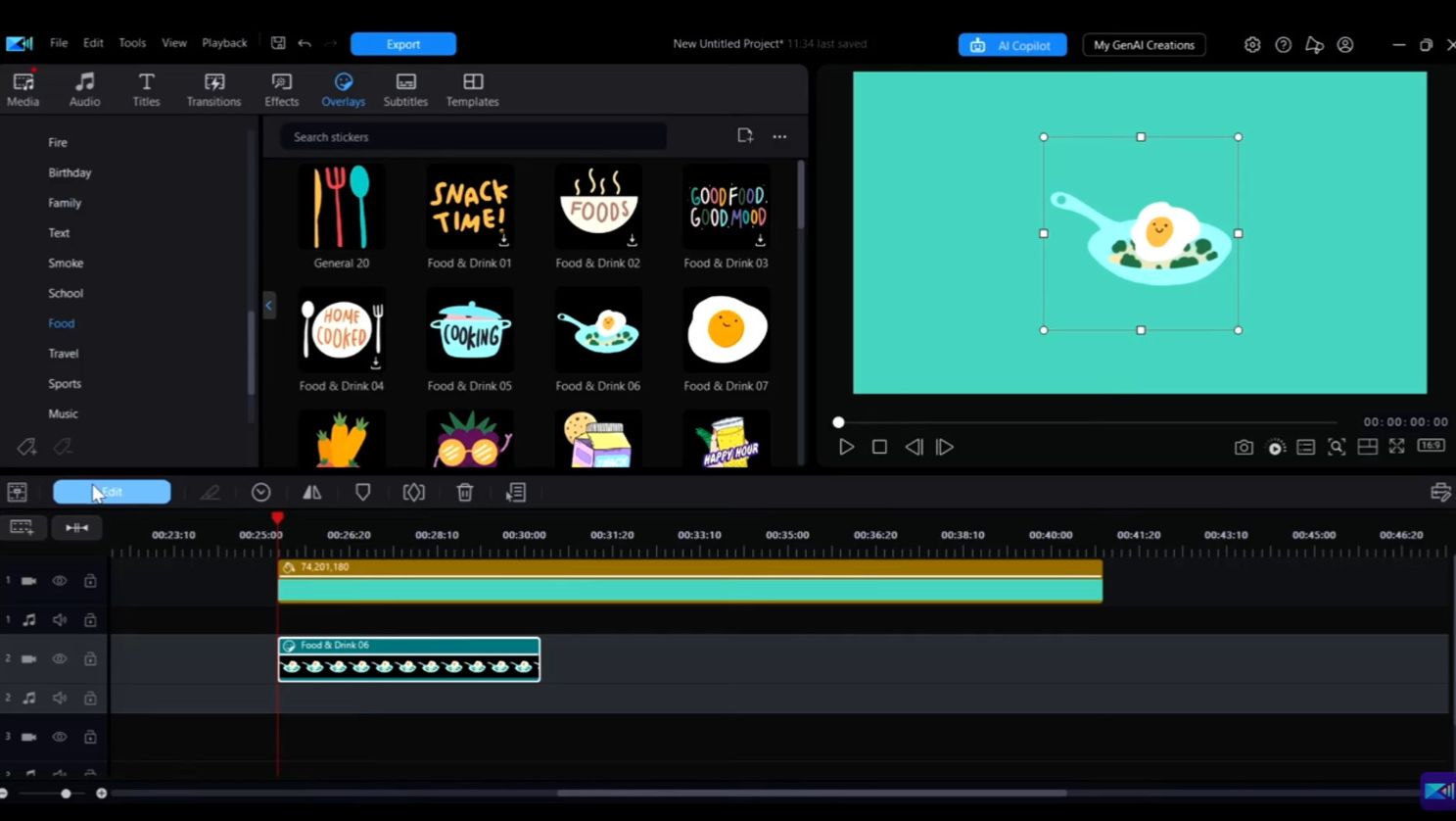 Основы 40 Как настроить стикеры размер,скорость и анимацию PowerDirector 24