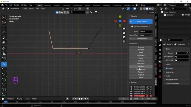 Blender Cad sketcher tutorial 4 ( Нейроперевод )