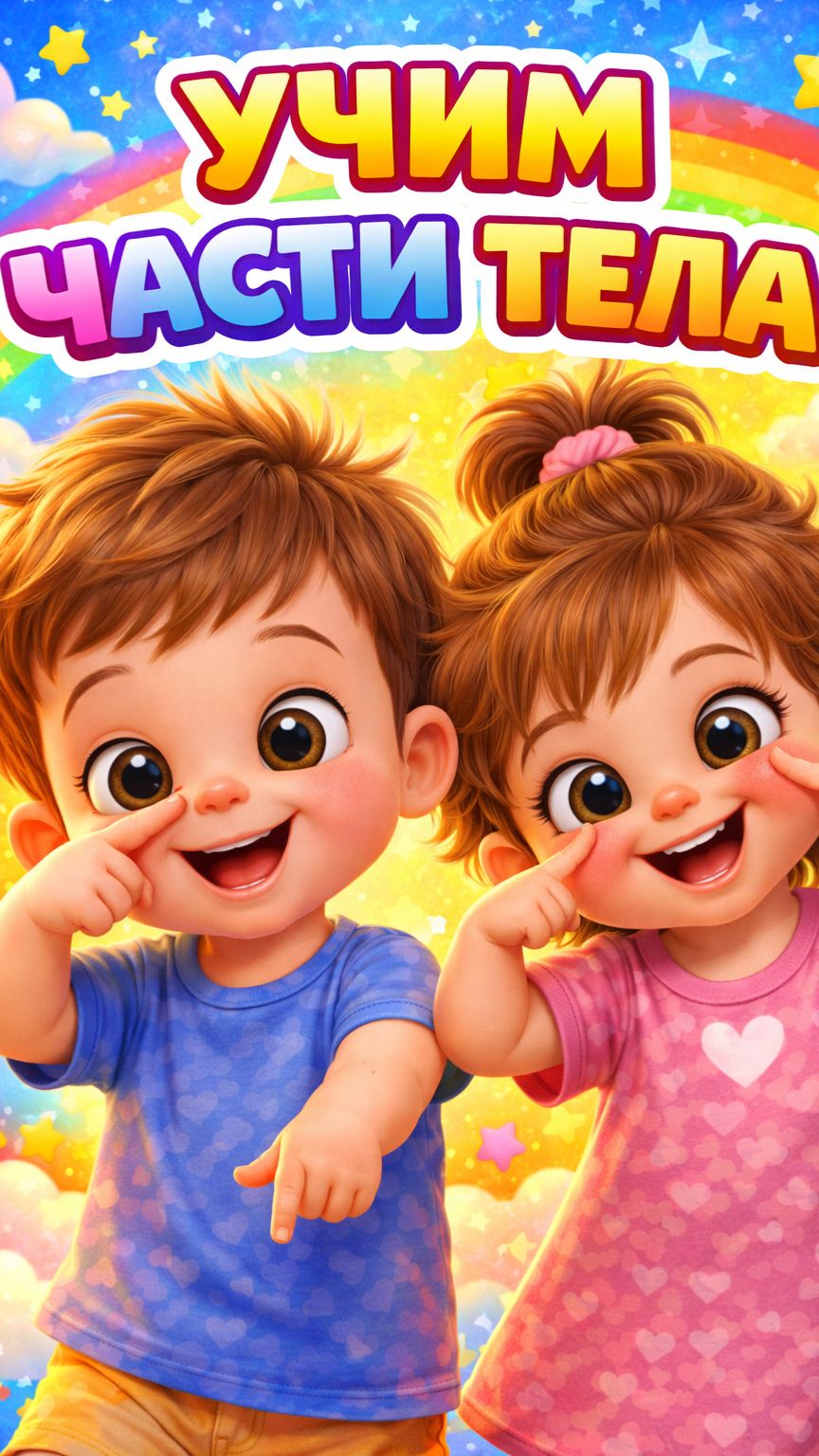 Учим ЧАСТИ ТЕЛА - Мульт Песенка для малышей!