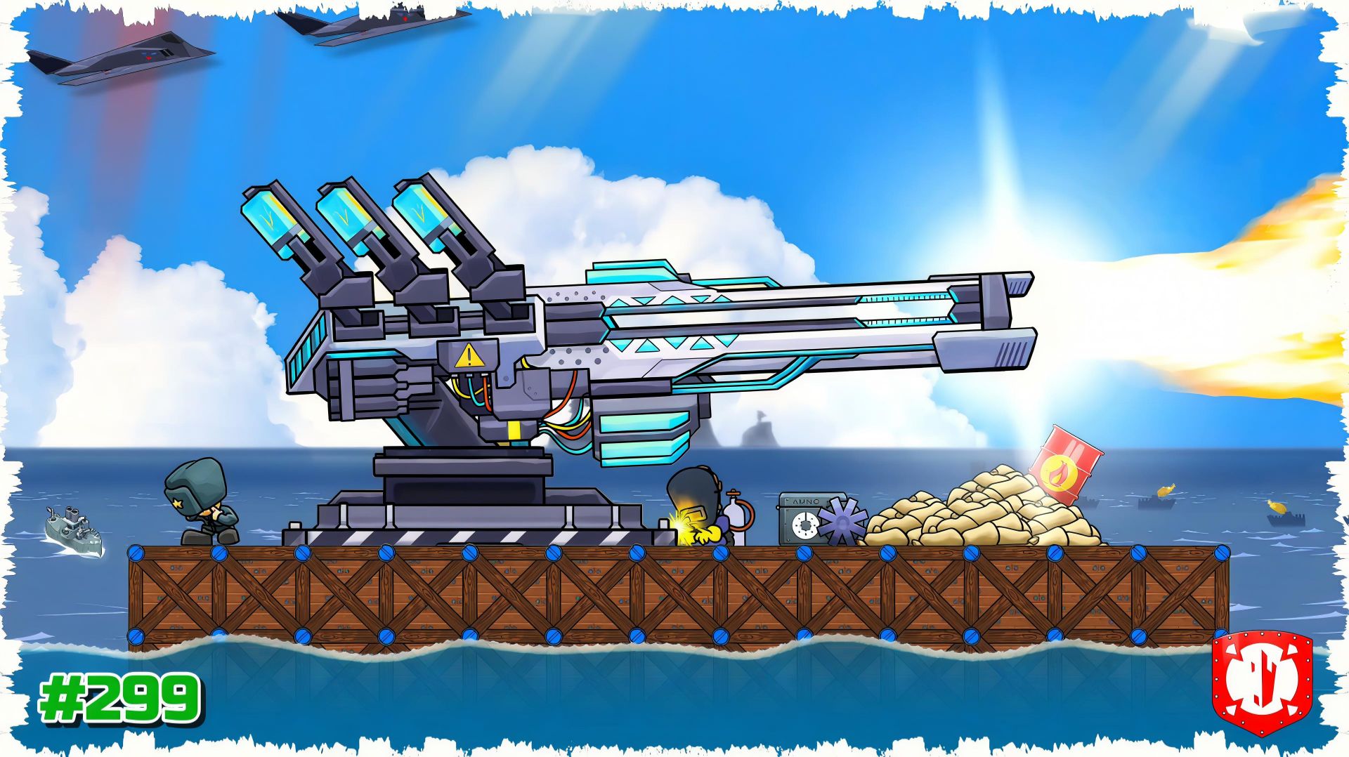 КОРАБЛИ С РЕЛЬСОТРОНАМИ! УГАРНЫЙ МОРСКОЙ БОЙ 4 НА 5 В FORTS!!! #299