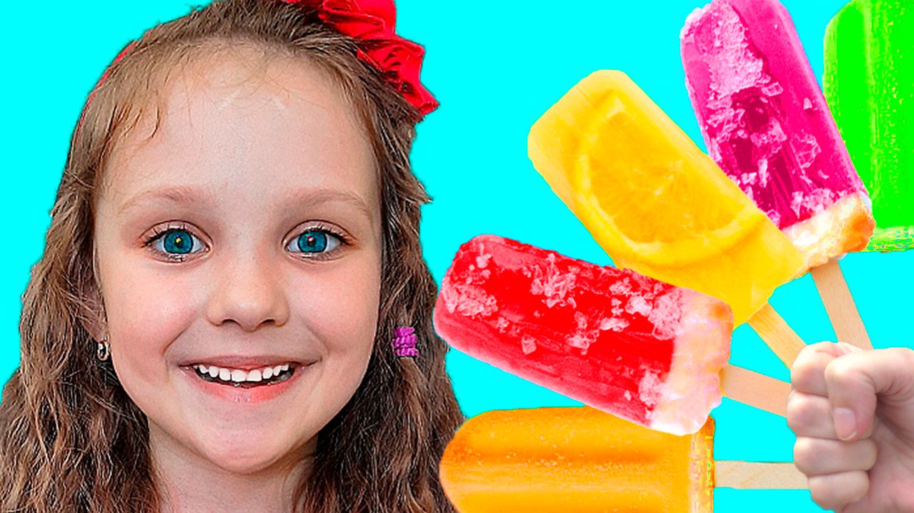 Детская песенка про цвета и мороженое - Видео для детей малышей с Лизой