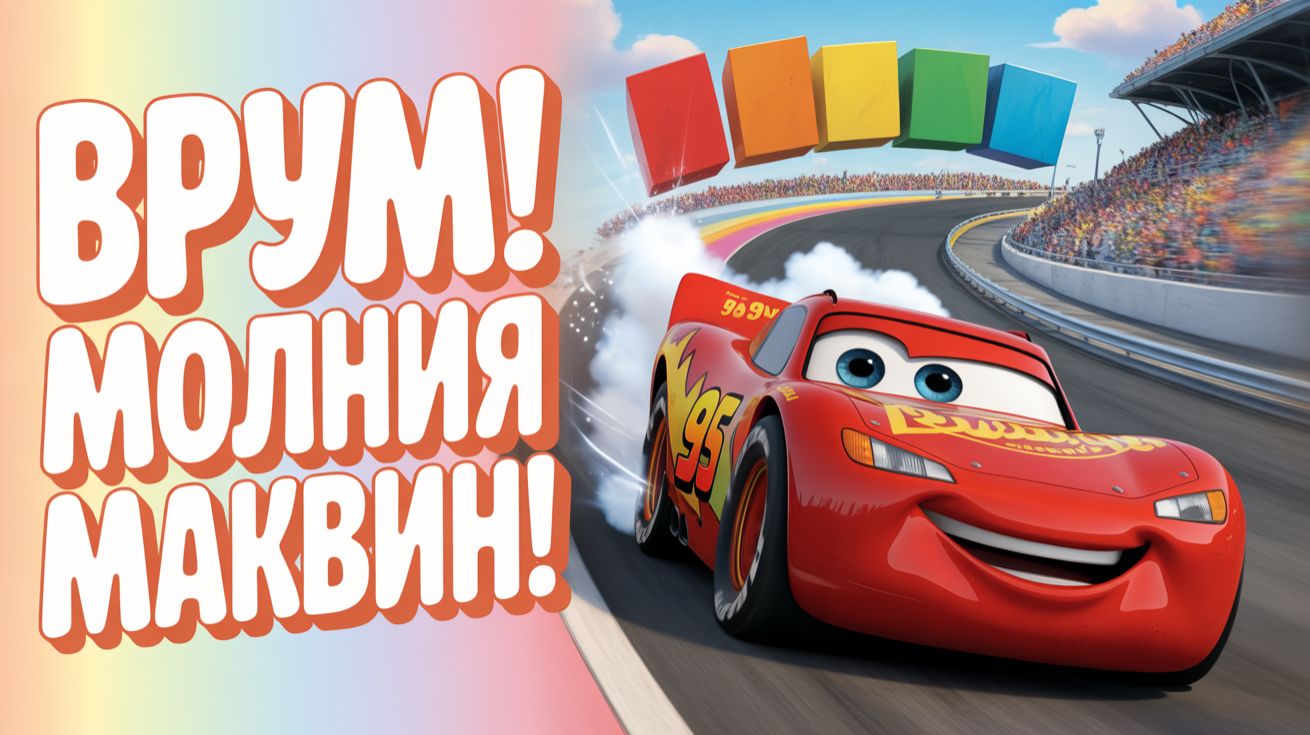 Врум-врум! Маквин учит цвета! Мульт-песенка для детей 🏎️🌈
