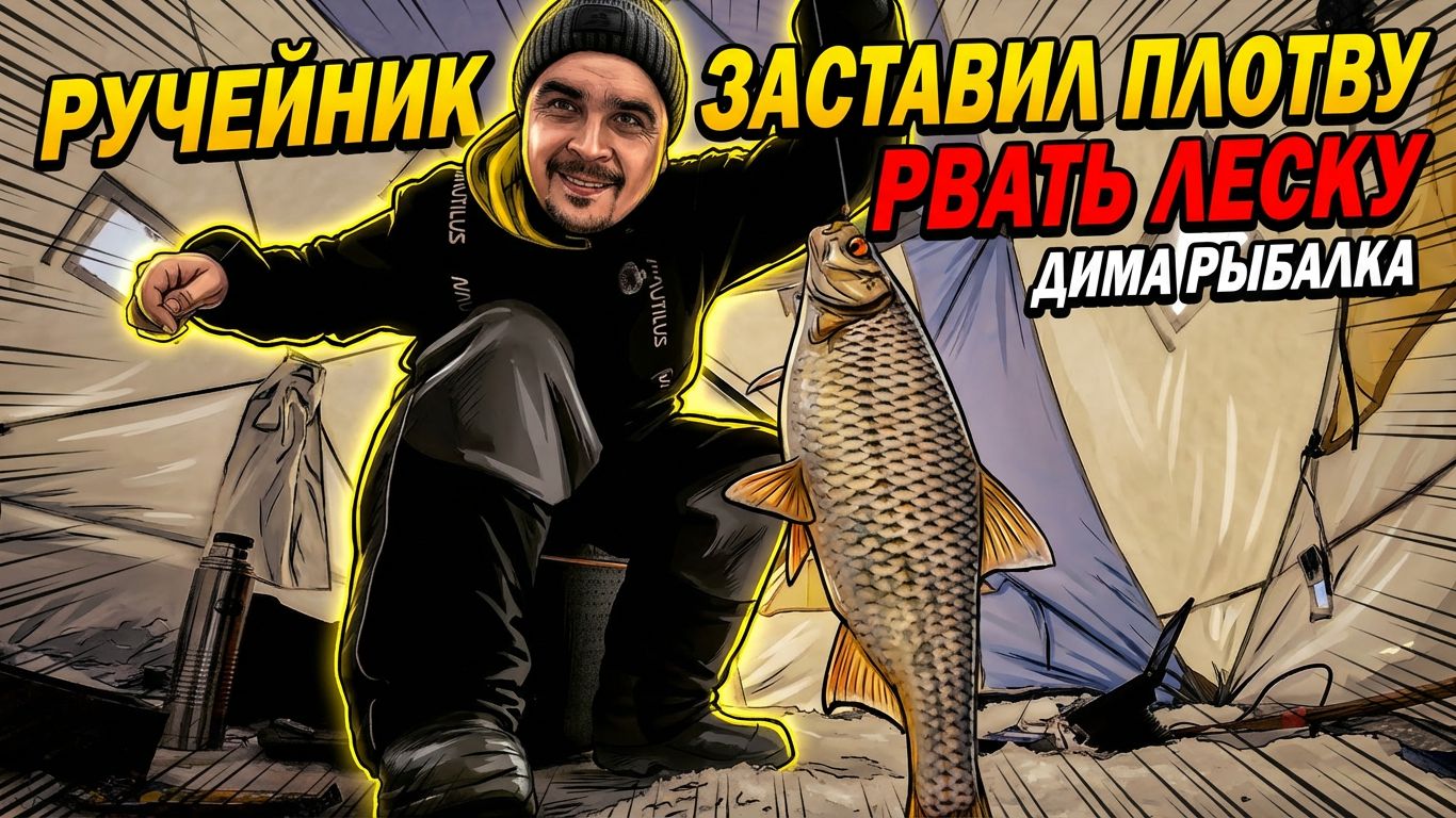 Ручейник заставил плотву рвать леску