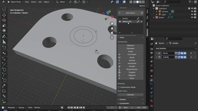 Learn CAD Sketcher | 10 | Build a simple model with mirroring and symmetry  ( Нейроперевод )