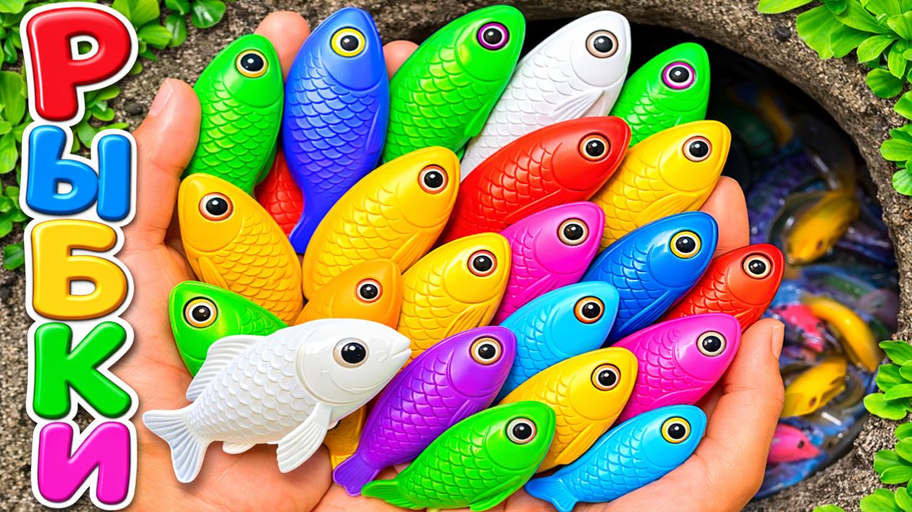 Мультики для детей про ярких водных обитателей. Ловим и рассматриваем рыбок. Мультики для малышей