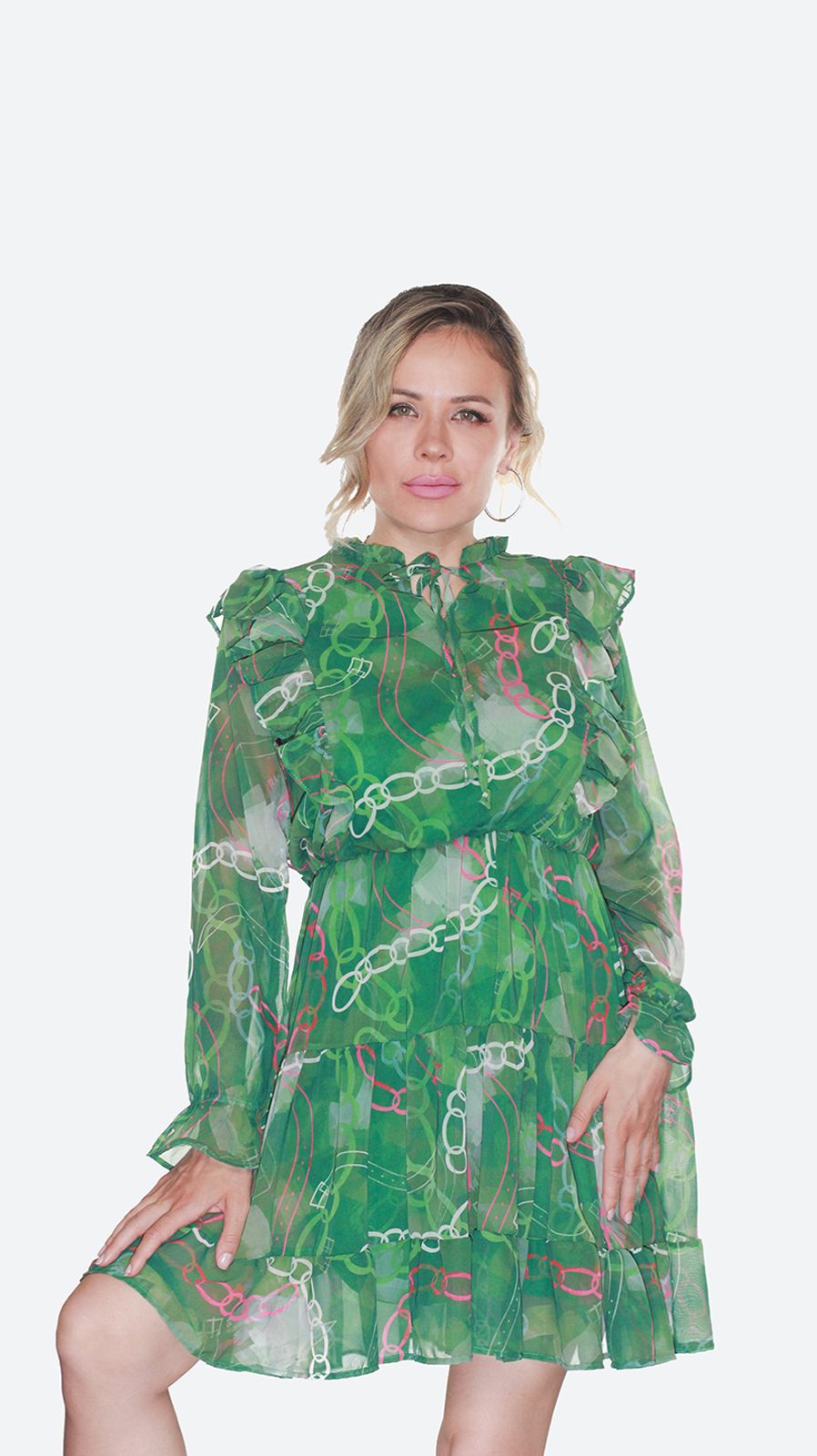 Красивое платье из шифона "Лесная тайна"