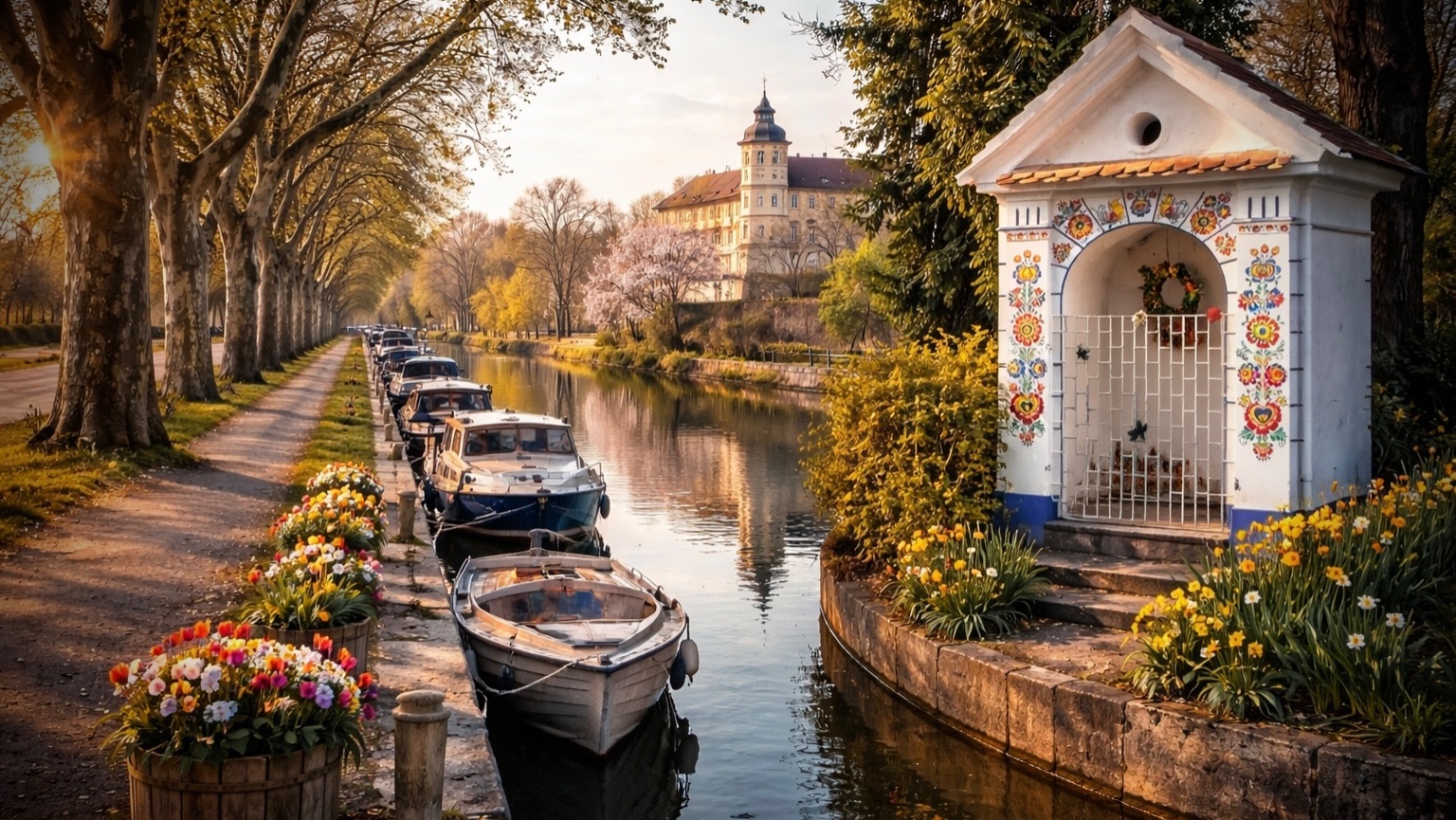 ⭐ Чехия. Стражнице — одна из самых красивых народных деревень Южной Моравии | 4K