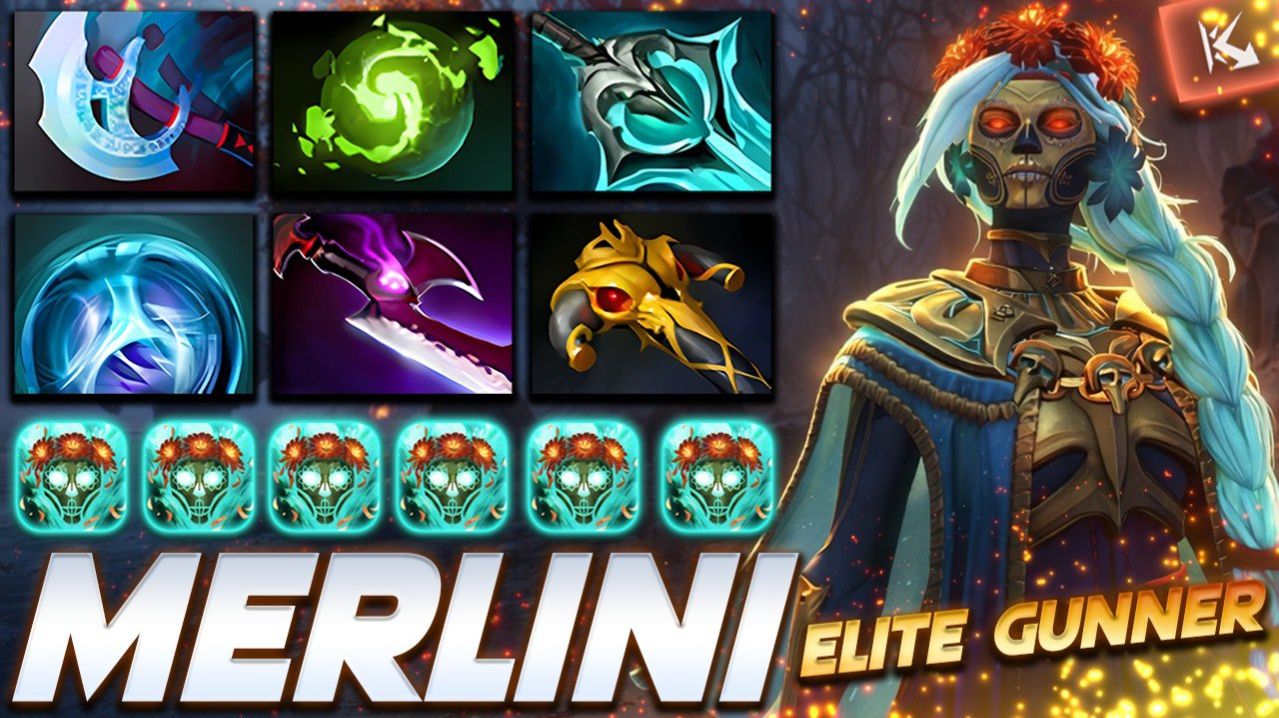 Merlini Muerta Elite Gunner — профессиональный геймплей в Dota 2 [Смотри и учись]