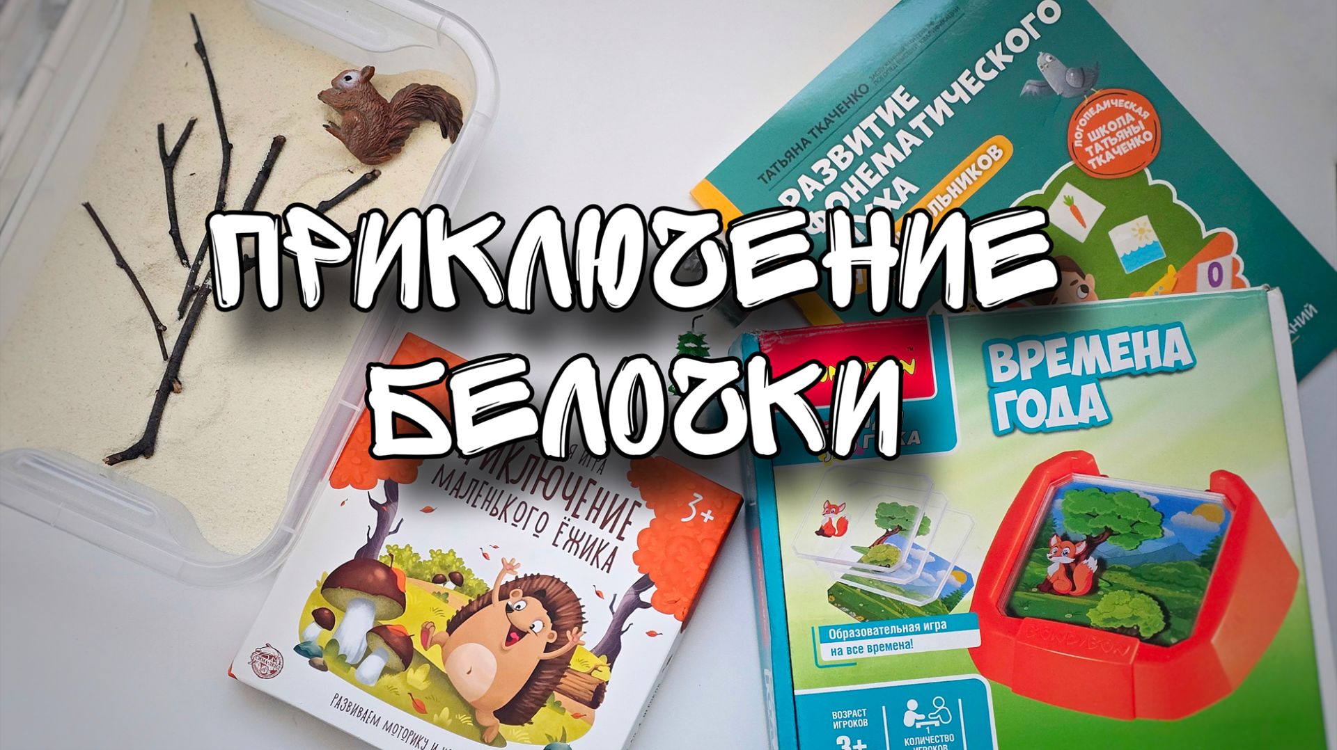 Приключения белочки // Игры в 2 года 10 месяцев // Пособия Ткаченко, логоритмический набор