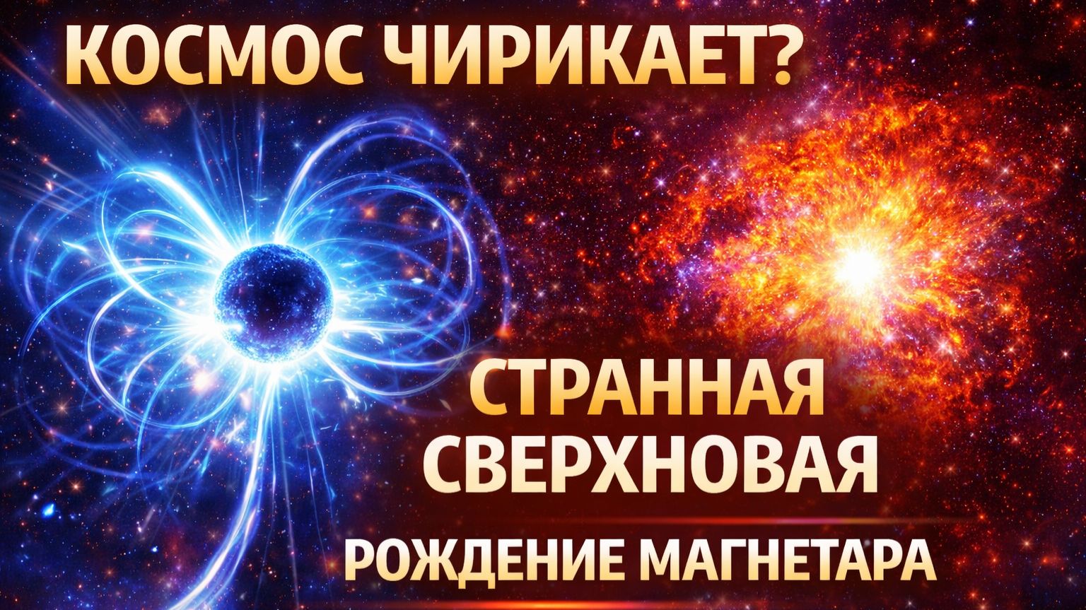 Странная “чирикающая” сверхновая — учёные впервые увидели рождение магнетара