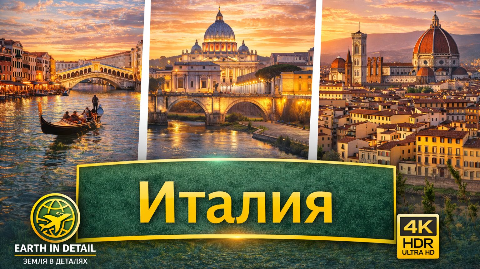 🌍 Добро пожаловать в удивительное путешествие по Италии 4K HDR Ultra HD