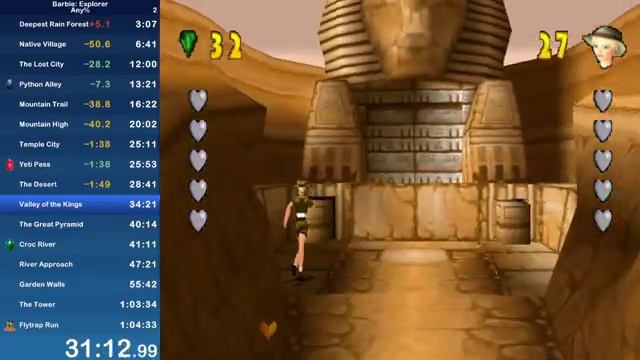 [PB] Barbie Explorer Any% speedrun (1:02:30)