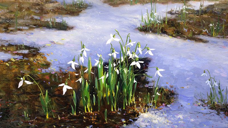 Первые вестники весны . Подснежники в живописи