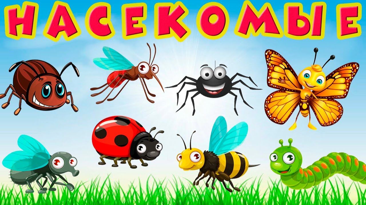 Насекомые для детей 🐝 Учим насекомых 🐞 Насекомые мультик 🐜 Насекомые звуки 🕷 Развивающий мультик