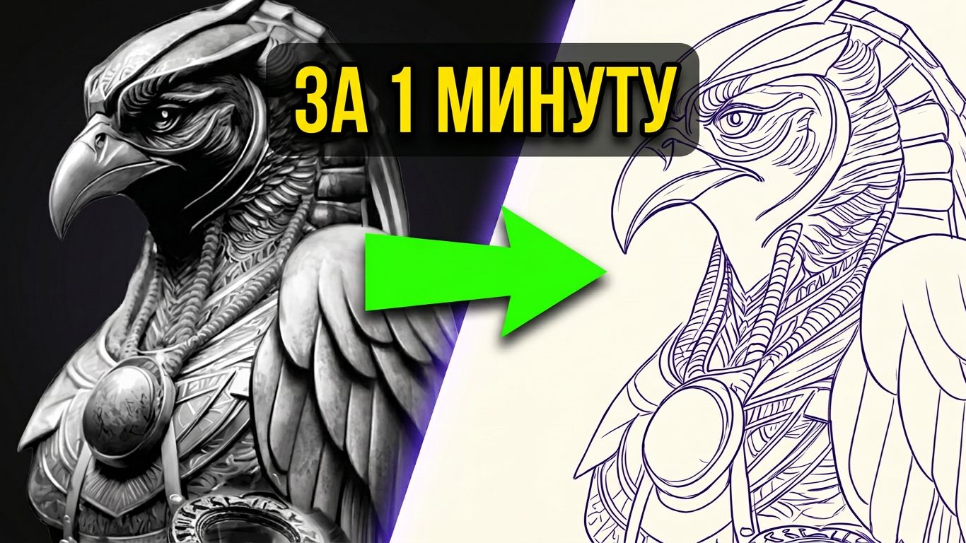 ХВАТИТ обводить эскизы руками! Нейросеть для тату-мастера