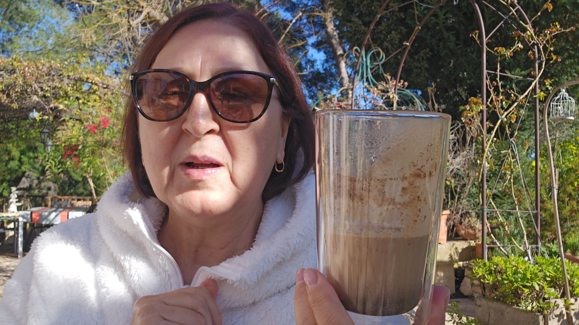 12 марта 2026 . Сижу пью турецкий кофе на молоке на террасе! У нас Весна весна!  Лепота!