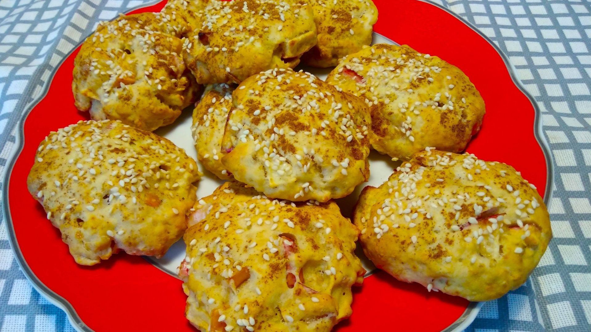 Лепешки ( Кокурки) с Геркулесом и Яблоками. Домашняя выпечка.