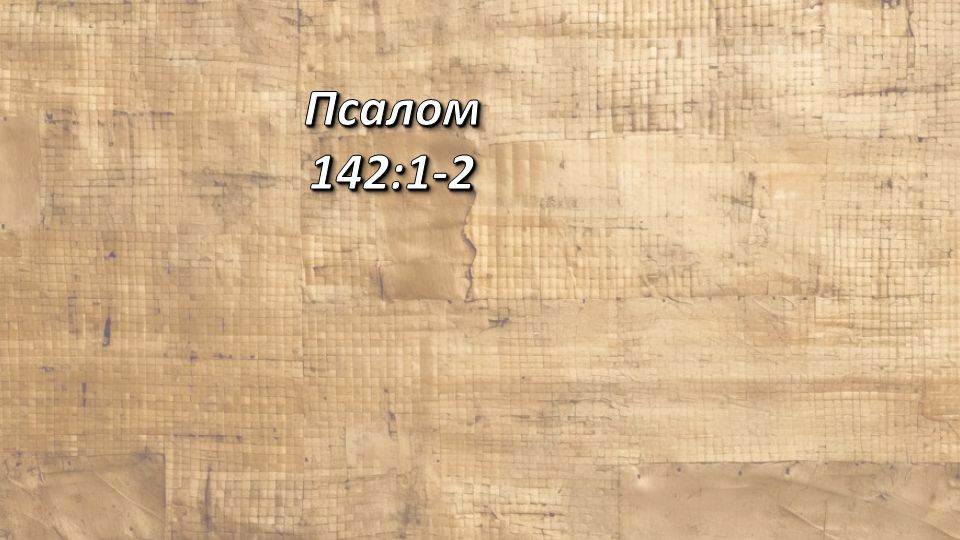 Стих дня. Псалом, 142;1-2.