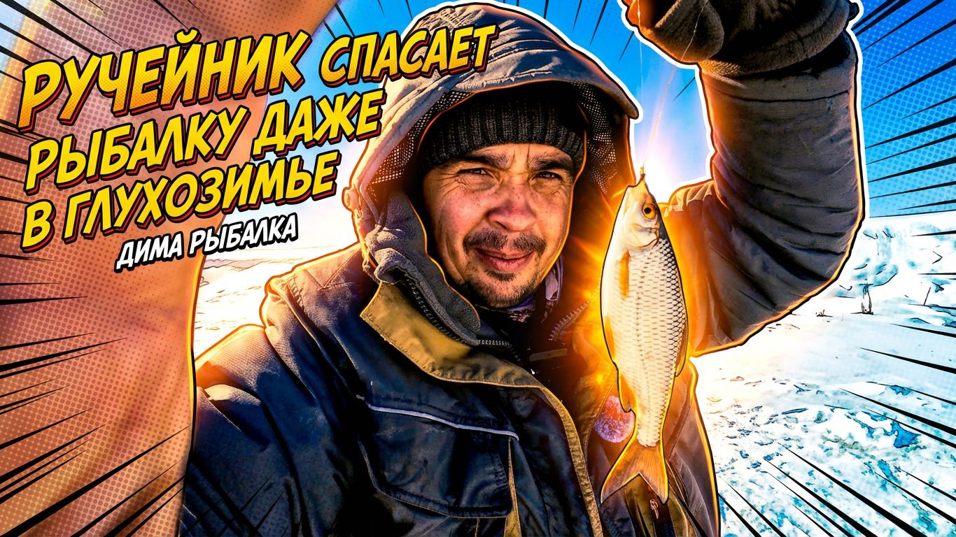 Ручейник спасайт рыбалку даже в глухозимье