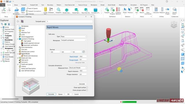 40. 5 Axis Pattern finishing
