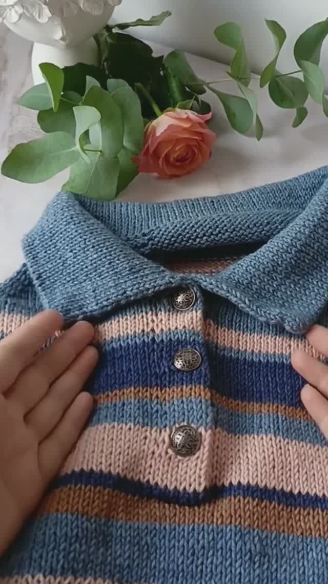 Планка спицами для футболки поло. Полая резинка