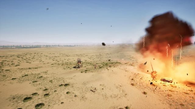 Пустынный танковый рейд в игре SQUAD