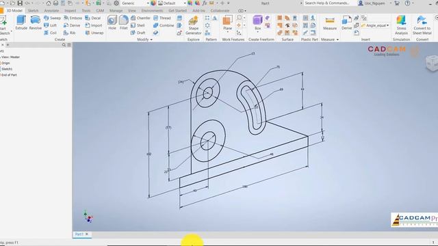 #159 Autodesk Inventor 2020. Деталь №16