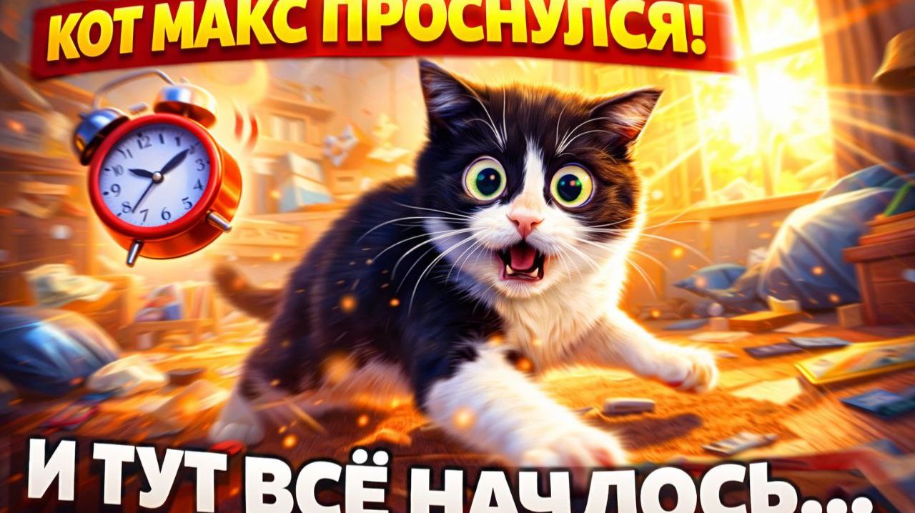 Утро с котом Максом: движение началось!