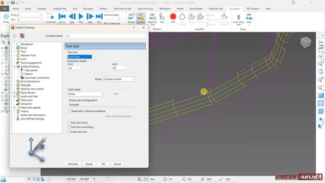 53. 5 Axis Surface finishing ToolAxis Limits