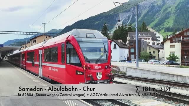 🚄 4К SmartTV ➤ 🌄 Самедан - Альбулабан - Кур: из солнечной погоды в грозу! 🌄 [07.2020]