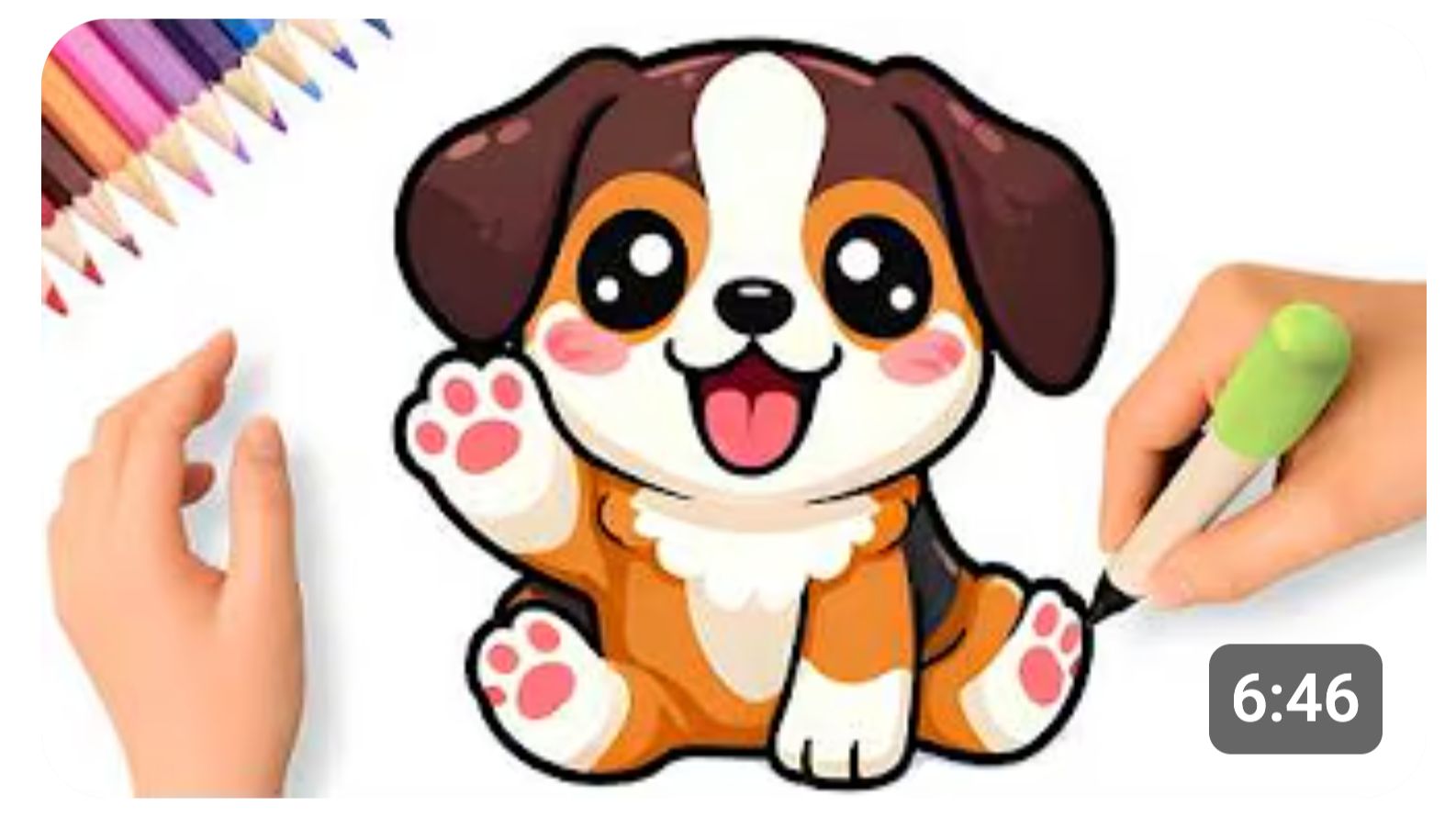 КАК НАРИСОВАТЬ МИЛОГО ЩЕНКА КАВАЙИ 🐶🐾