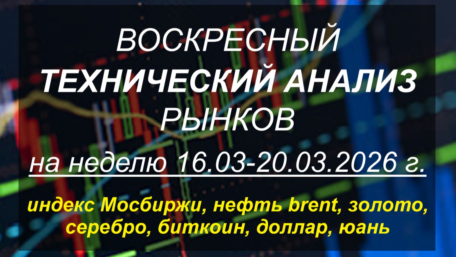 Воскресный технический анализ рынков 15.03.2026 г.