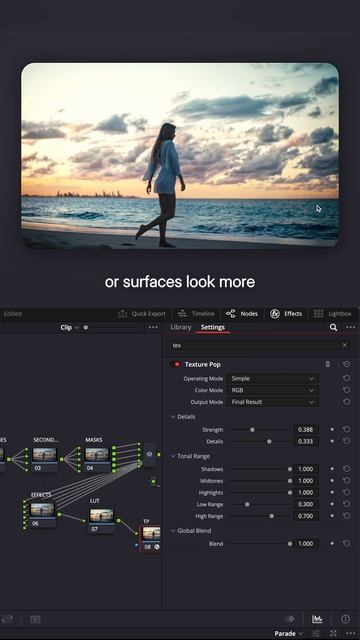 Stop ignoring Texture Pop in DaVinci Resolve #colorgradingtools #videoediting #davinciresolve