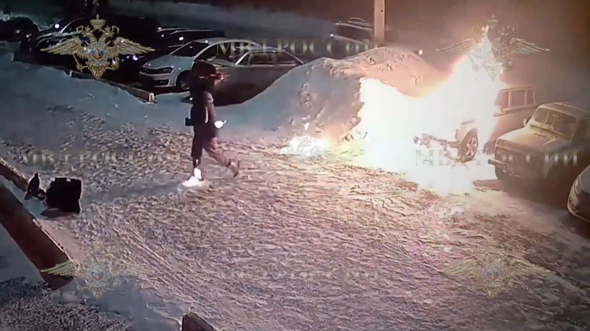 Задержана подозреваемая в поджоге автомобиля полиции