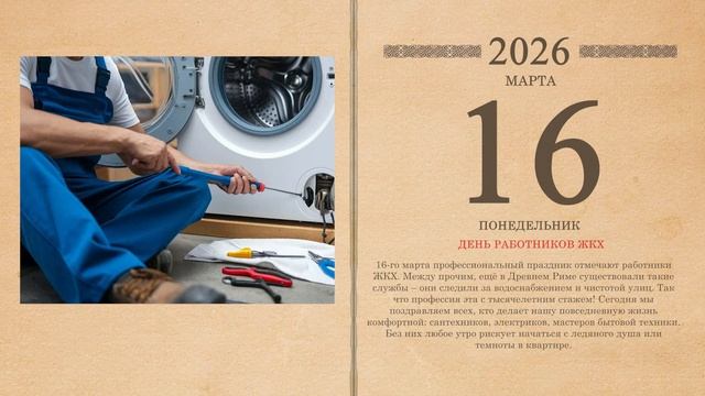 16.03.2026 Народный календарь