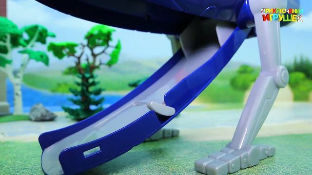 Большая клешня Ромео схватила Герои в масках. Трактор, Полиция  Мультики для детей про машинки