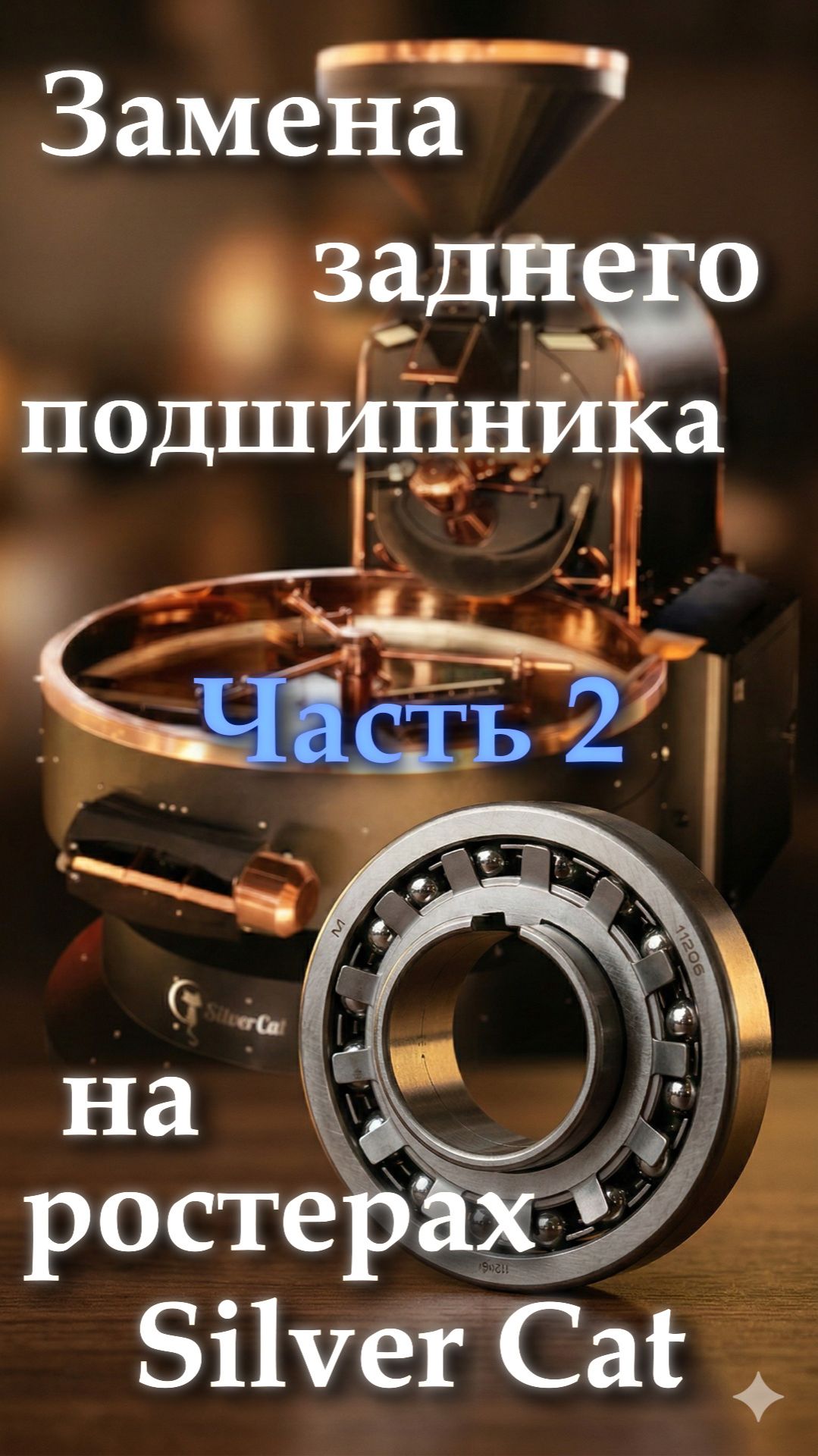 Ростер для кофе Silver Cat: замена заднего подшипника барабана | Часть 2