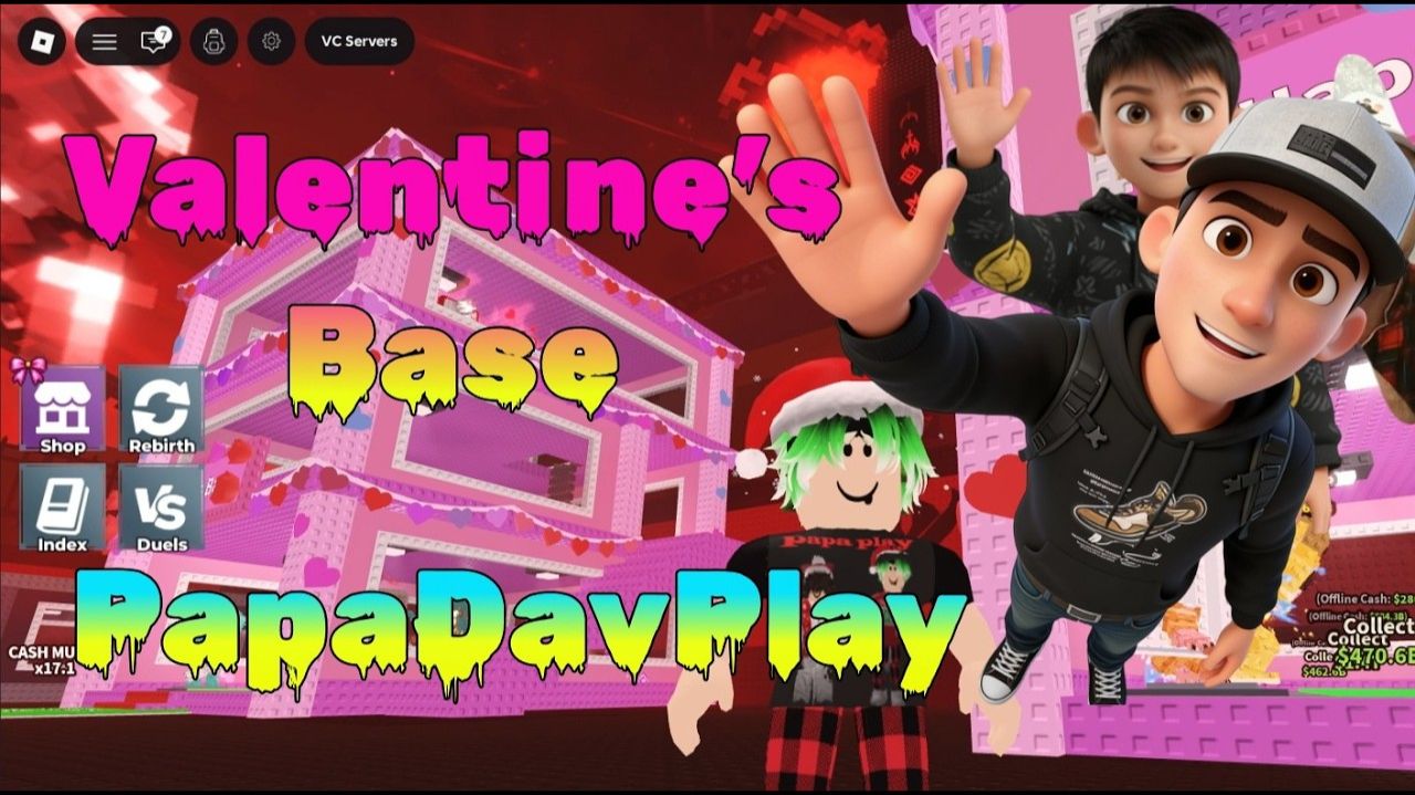 PapaDavPlay Получает VALENTINE'S BAZE в Steal Brainrot