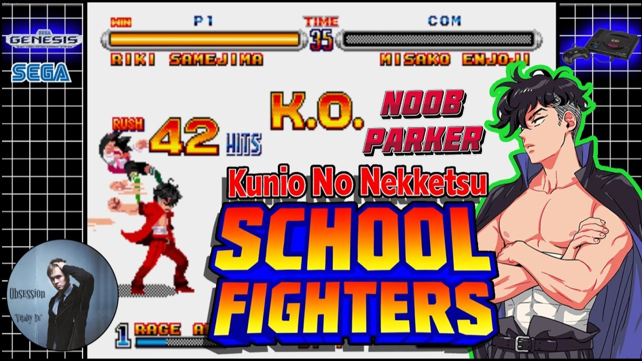 Kunio No Nekketsu School Fighters  RIKI SAMEJIMA SEGA GENISIS Ретро Аркада.