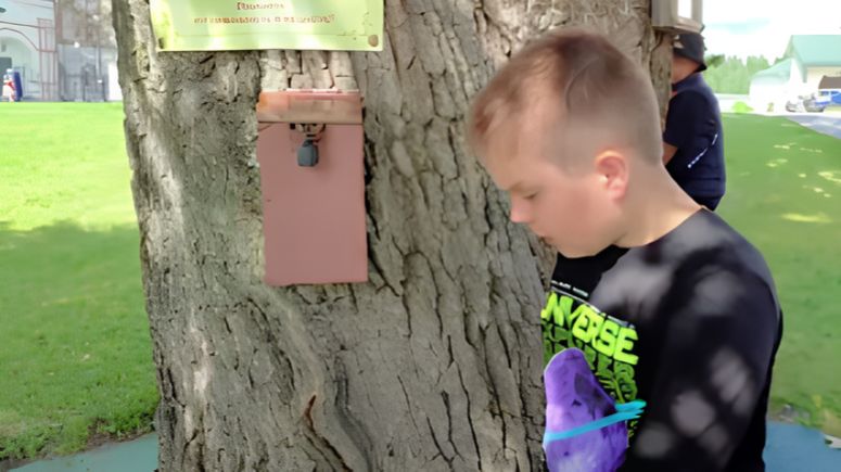 Новгородцы на юге. Говорят, если обойти это дерево три раза — желание сбудется