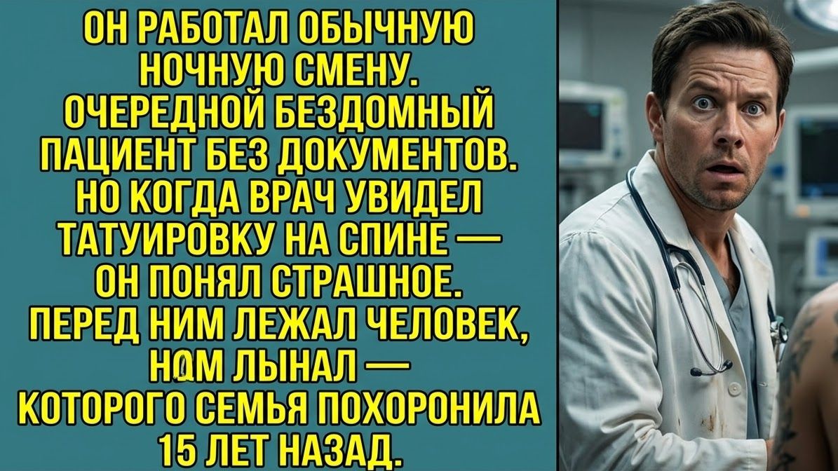 «В больницу привезли бездомного, врач увидел татуировку и побледнел» Слушать житейские истории