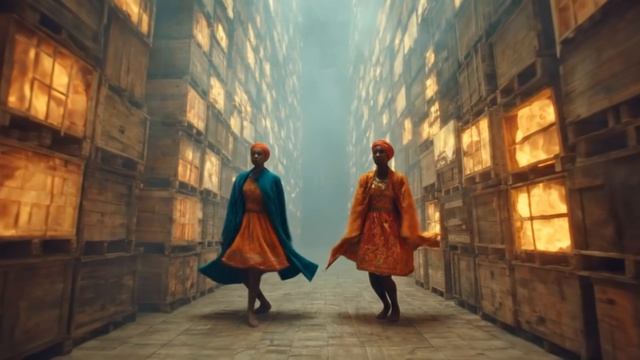 Epic Saffron Smoke – Surreal AI Dance Video 4K-(2160p60)