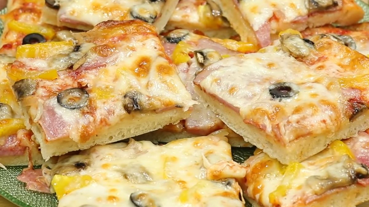 Пышная пицца на дрожжах - рецепт на Eda.video